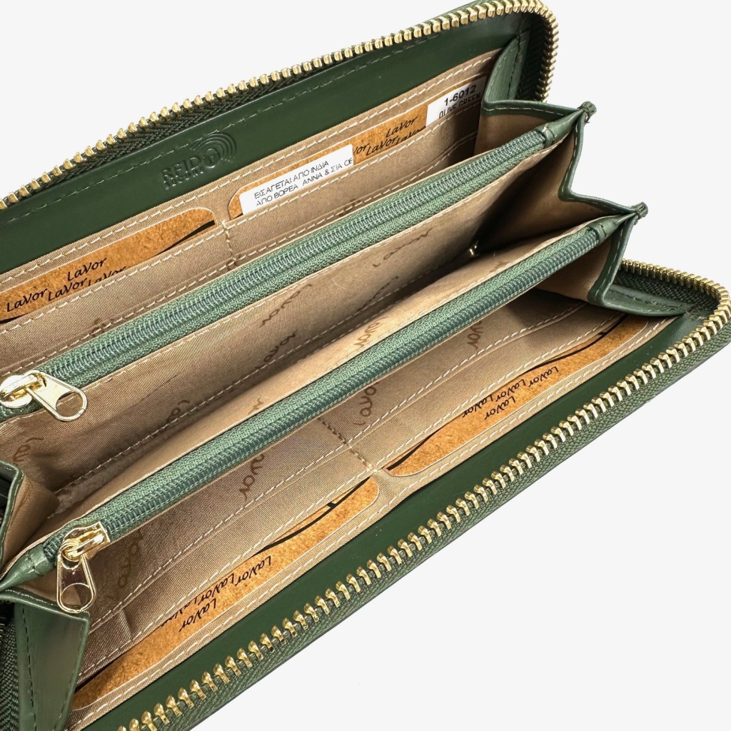 Milano Bags – Πορτοφόλι Γυναικείο Δέρμα Λαδί LAVOR