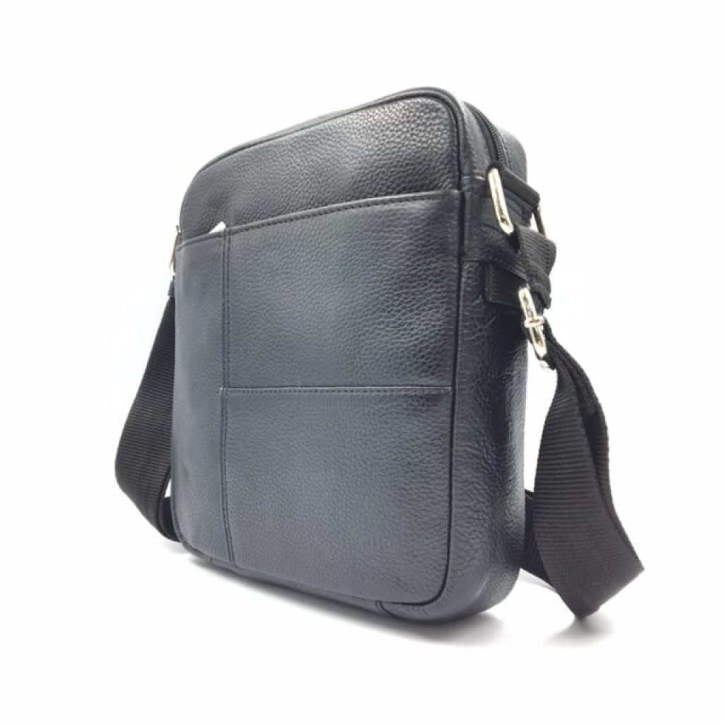 Milano Bags – Τσαντάκι Ανδρικό Δέρμα Μαύρο LAVOR
